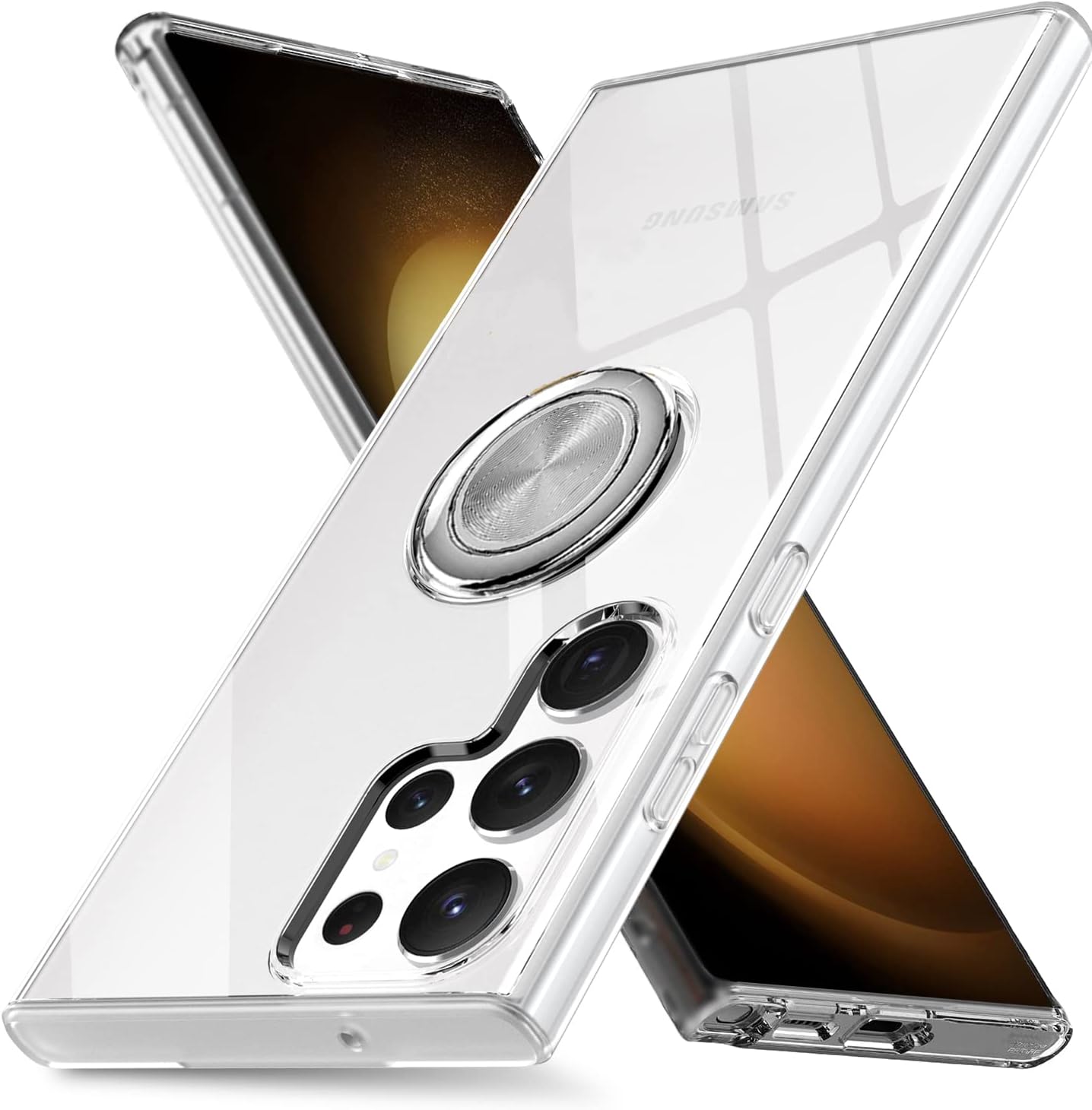 Amazon.com: Ring Designed for Samsung Galaxy S23 Ultra Case Clear ...