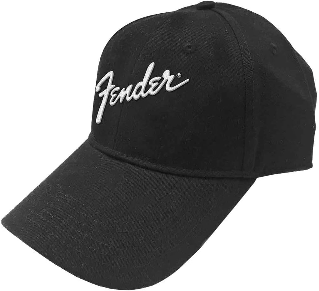 Fender Baseball Cap Classic Logo Official Black Strapback : Fender ...