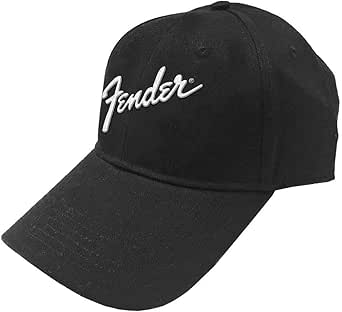 Fender Baseball Cap Classic Logo Official Black Strapback : Fender ...
