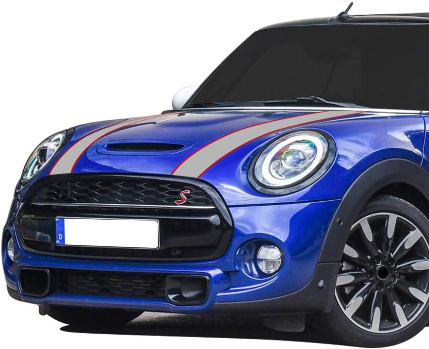 Amazon.com: Car Styling Hood Bonnet Stripes Sticker Trunk Rear Engine ...