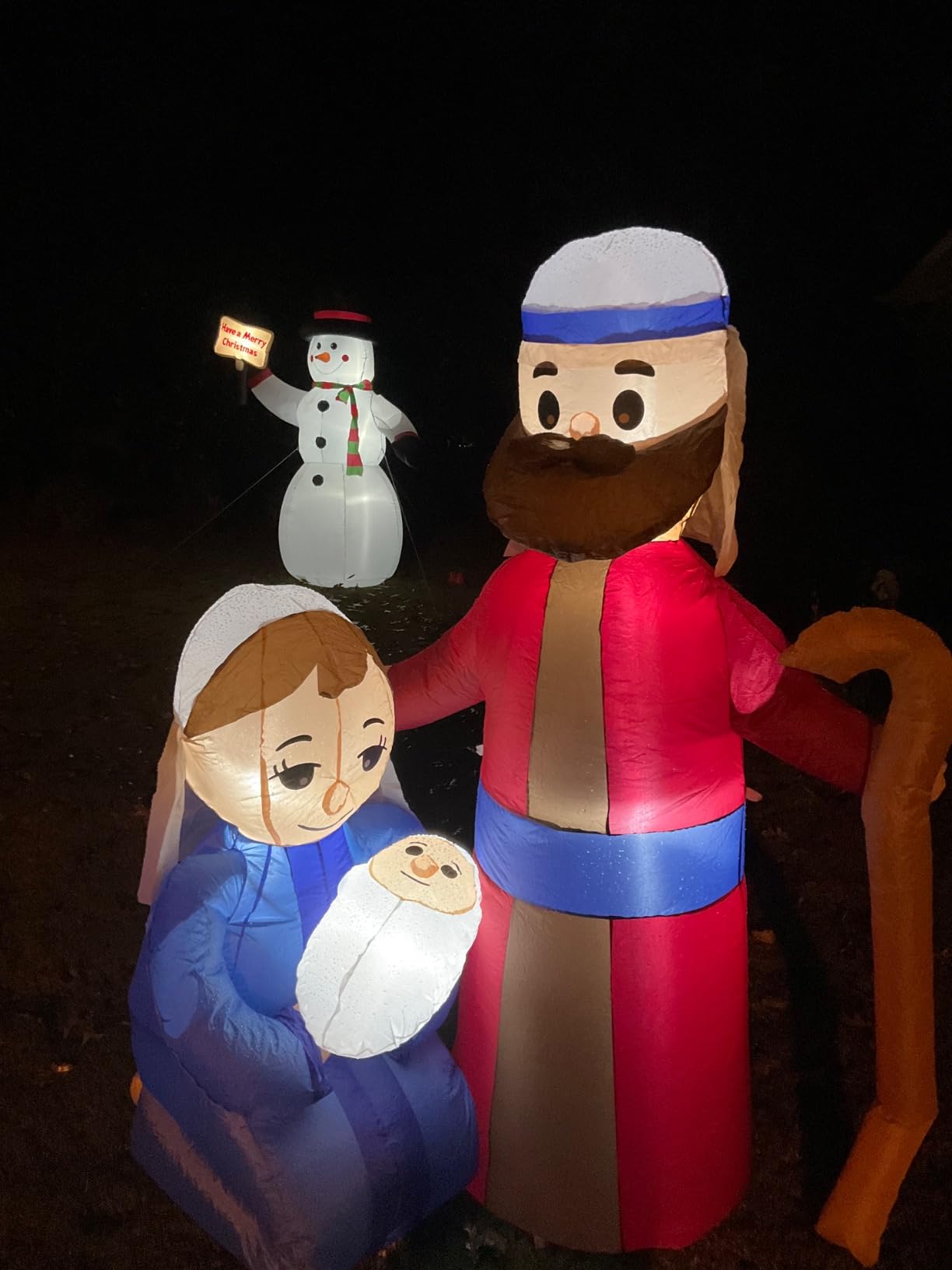 Amazon.com: Joiedomi 6 FT Tall Christmas Inflatable Jesus Family Decoration, Christmas ...