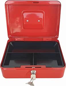 Maxi Medium Cash Box (10 Inch 250X180X90mm) Steel Register with Tray ...