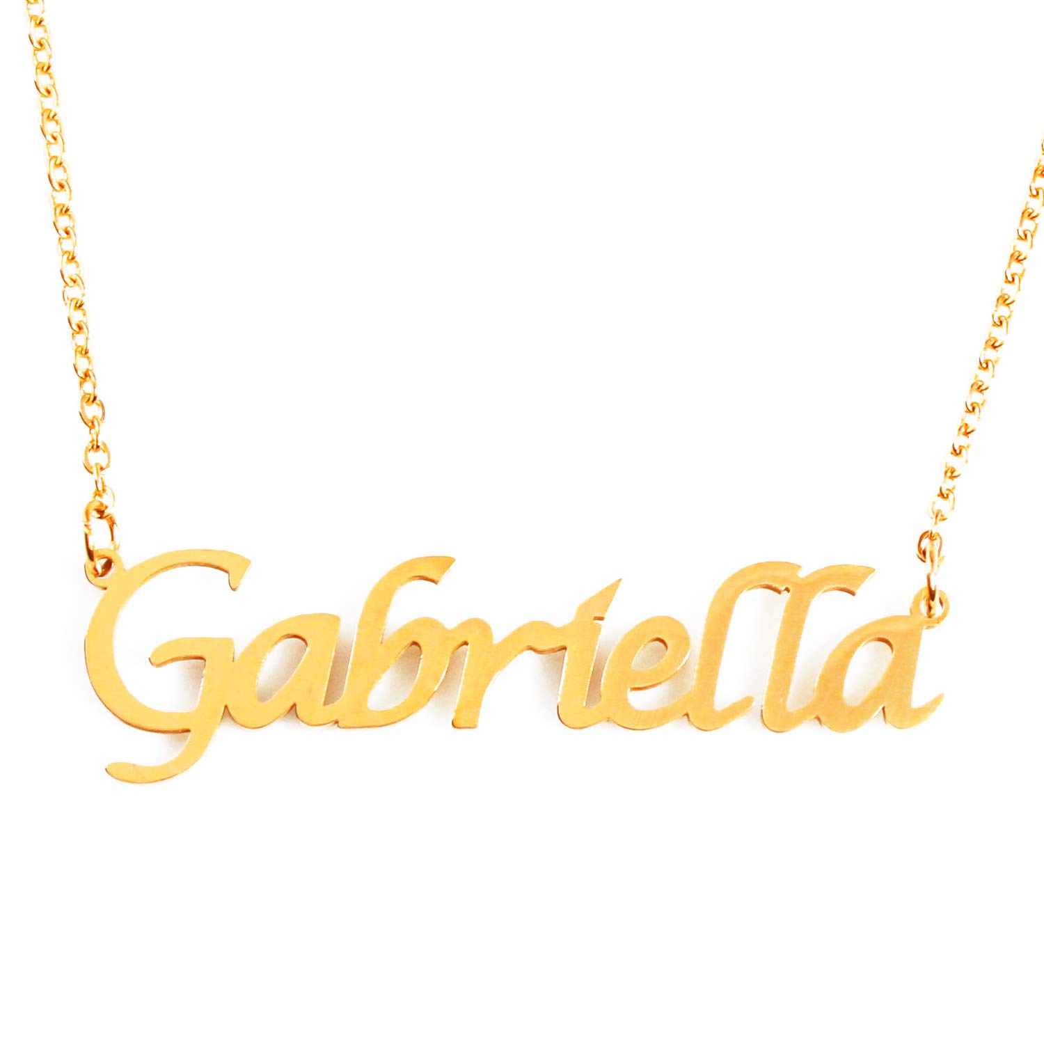 Kigu Gabriella Name Necklace Personalised 18ct Gold Plated, Custom ...