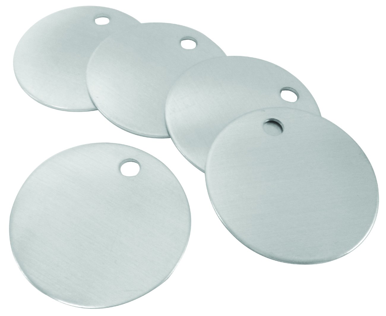 Amazon.com: Blank Metal Tags (100 Tags) Model 1094A / 1-3/8" Round ...