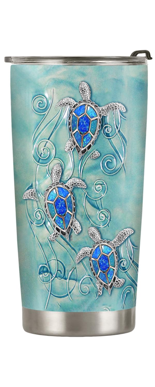 Amazon.com: 20oz Sea Turtle Coffee Tumbler, Sea Turtle Gifts for Turtle ...