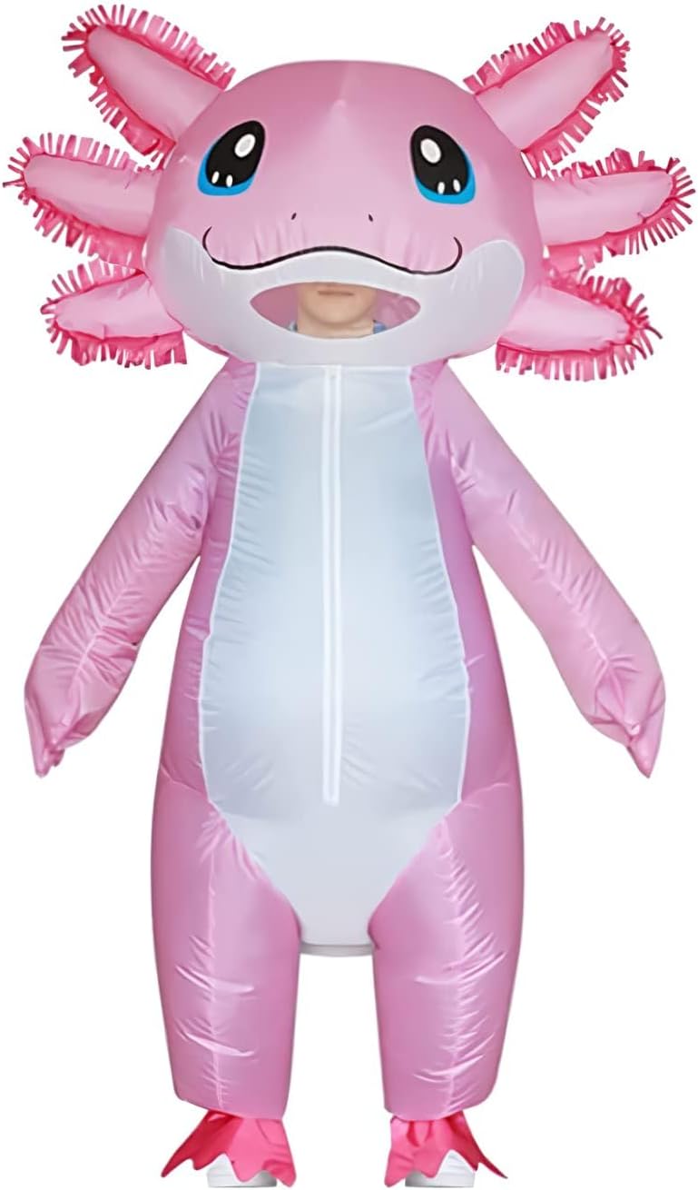 Adult Axolotl Costumes Inflatable Costume Halloween Blow Up Costume for ...