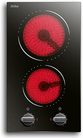 Plug in Ceramic Hob Hobsir Built-in 2 Burners Electric Hob 30cm Ceramic ...