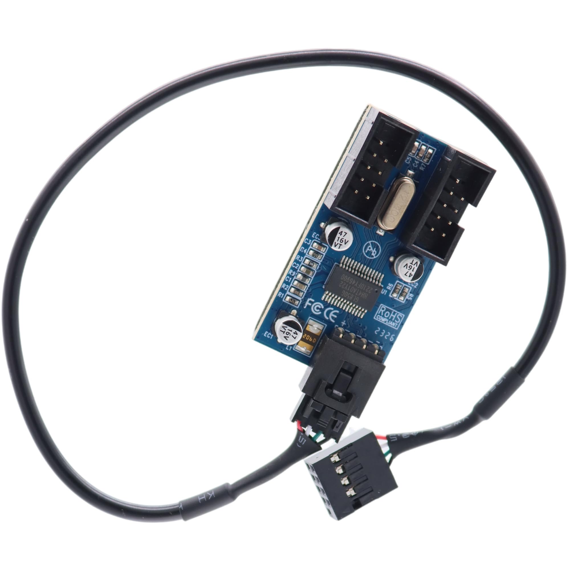 Amazon.com: Deal4GO Motherboard 9-pin USB Header Splitter Board Male 1 ...