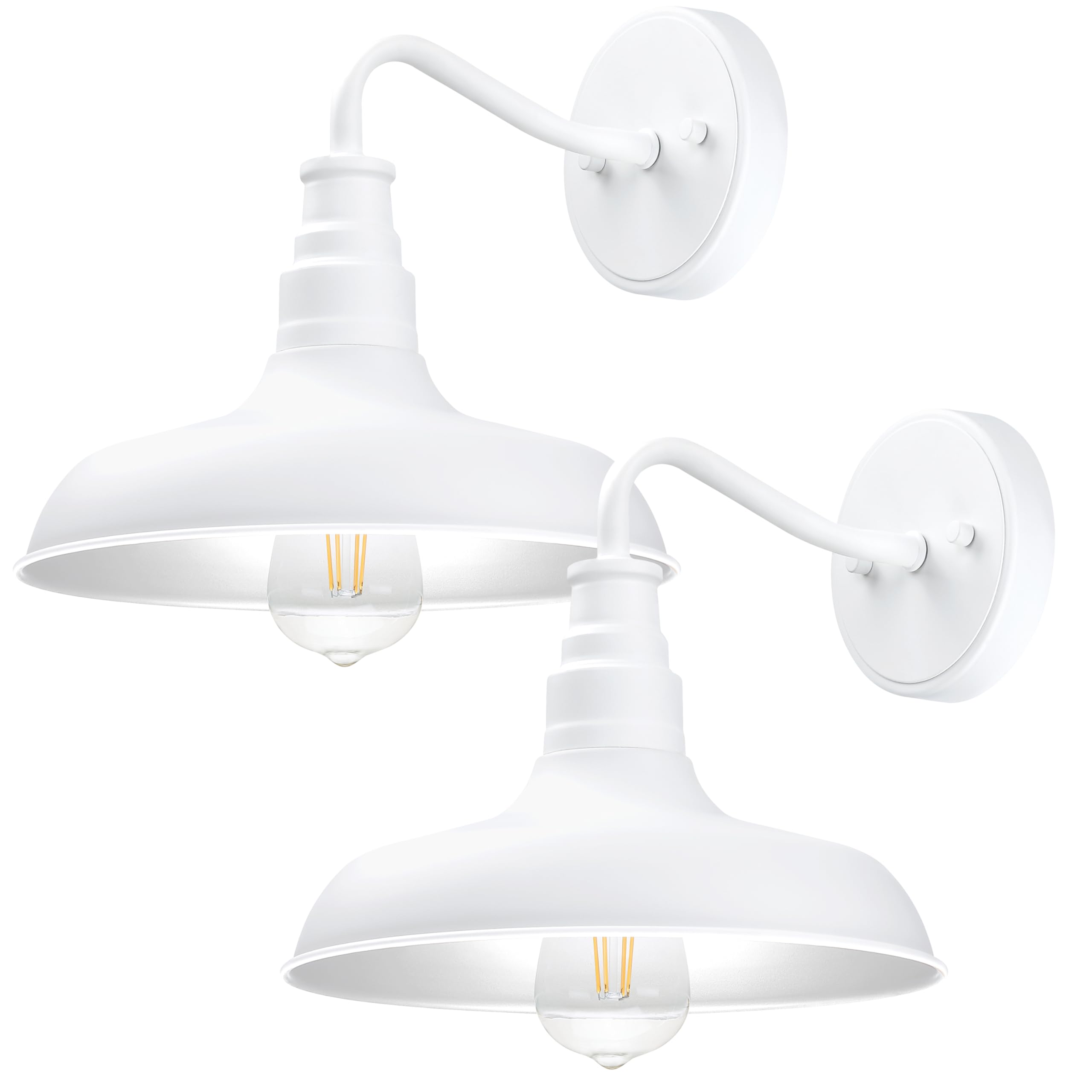 Revtronic Outdoor Gooseneck Barn Lights, Farmhouse Style Wall Sconces ...