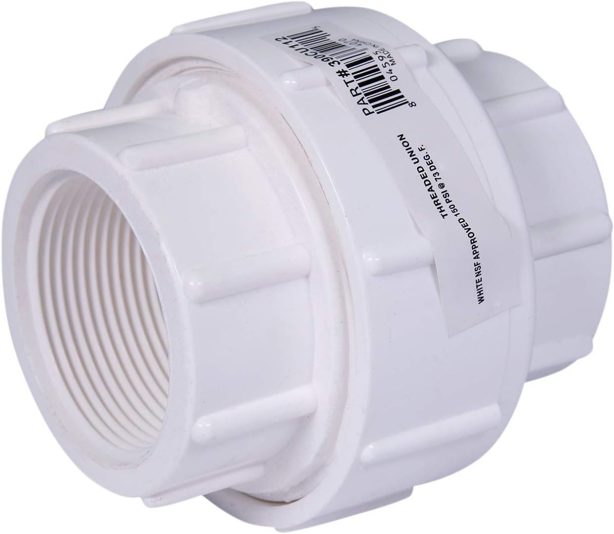 Amazon.com: Midline Valve PVC Union Coupling Pipe Fitting 1'' FIP White ...