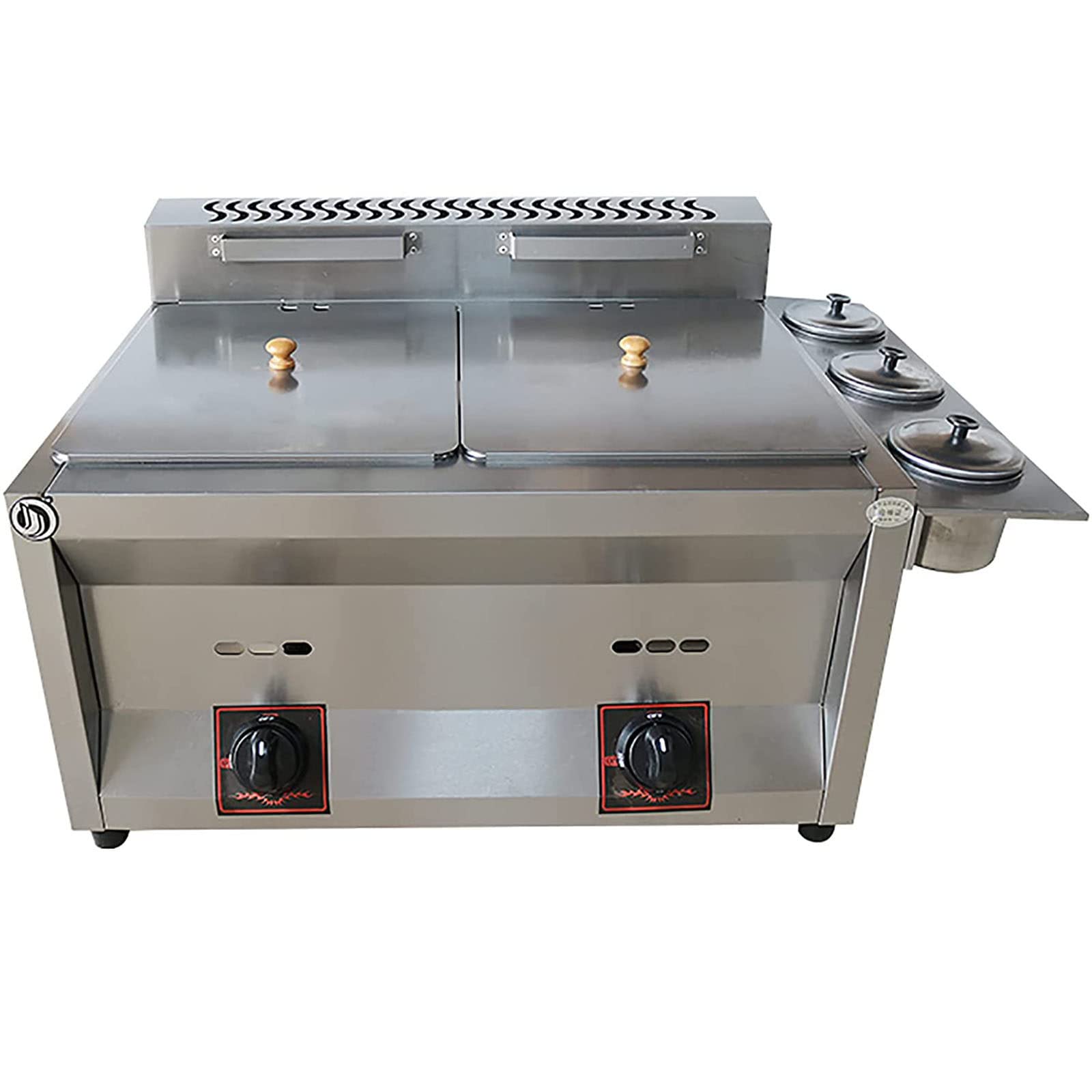 BHFRYU Commercial Deep Fryer,Gas Deep Fryer Countertop Stainless Steel ...