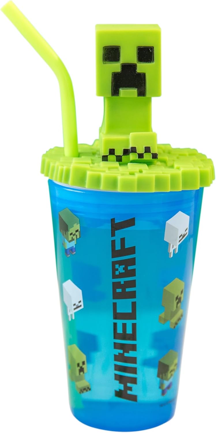 Minecraft 3D Creeper Heads Sipper Drinks Cup | Eco Freindly BPA-Free ...