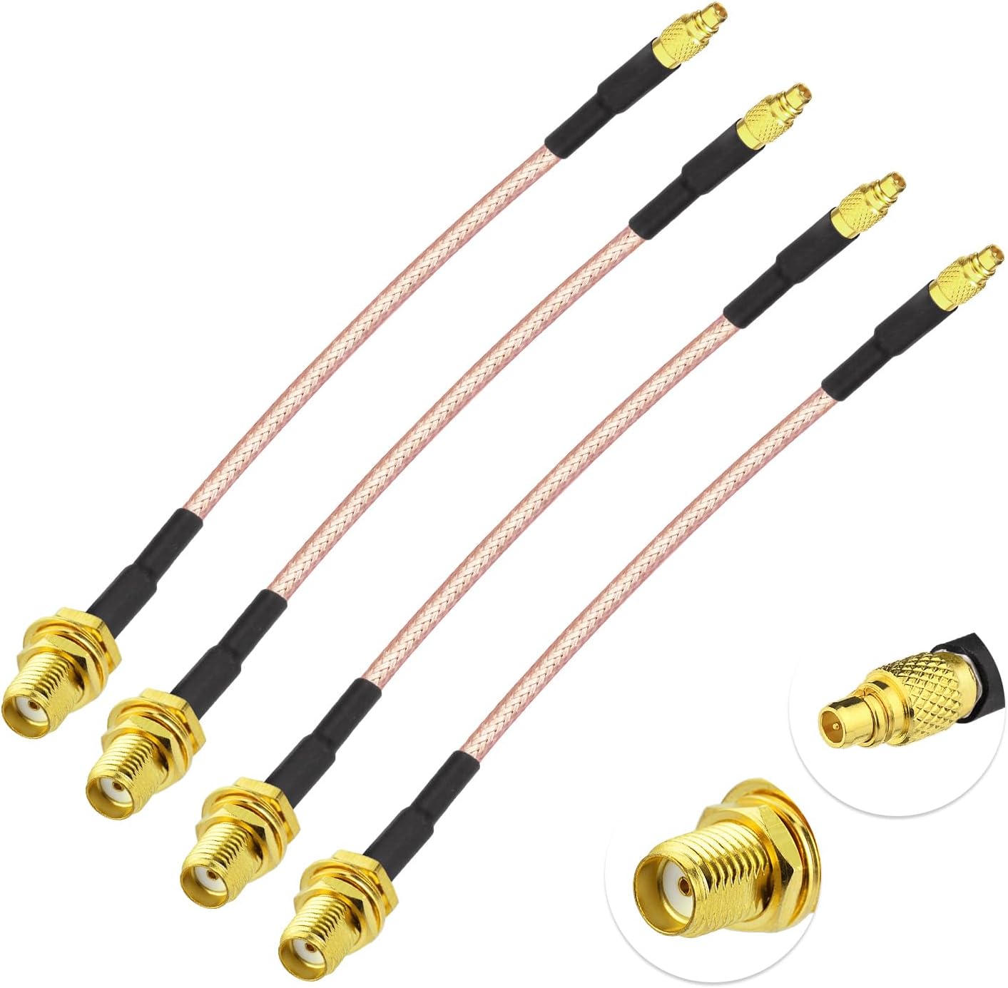 Superbat SMA to MMCX Coax Cable MMCX Male to SMA Female Adapter Extension Cable 10CM for Wi-Fi ...