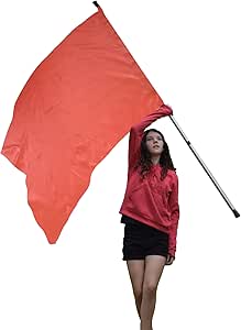 Amazon.com : Color Guard Flags with Pole- Lightweight Spinning Flags ...