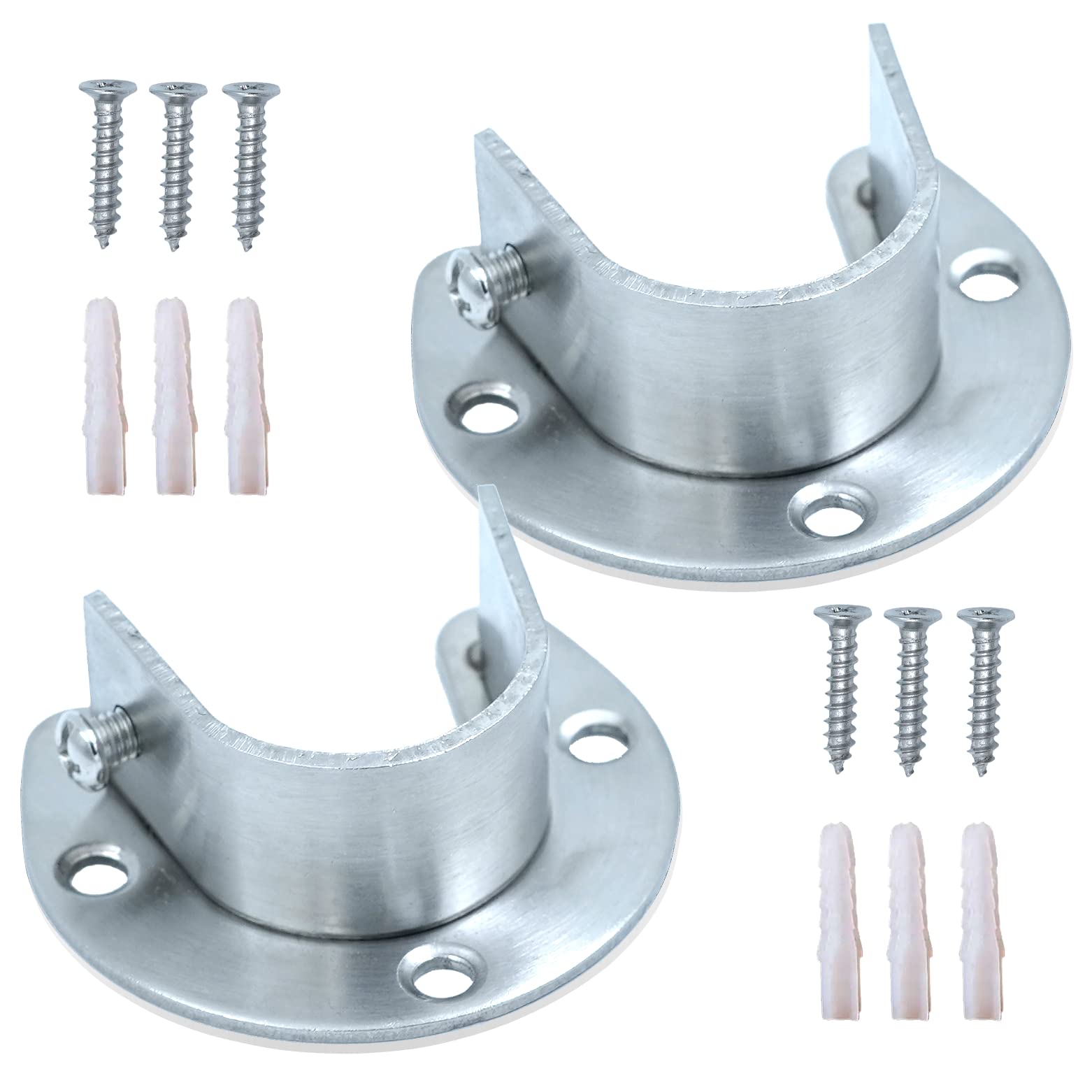 Quality Den Flange Rod Holder, Wardrobe Rail Bracket 2Pcs – Wardrobe ...