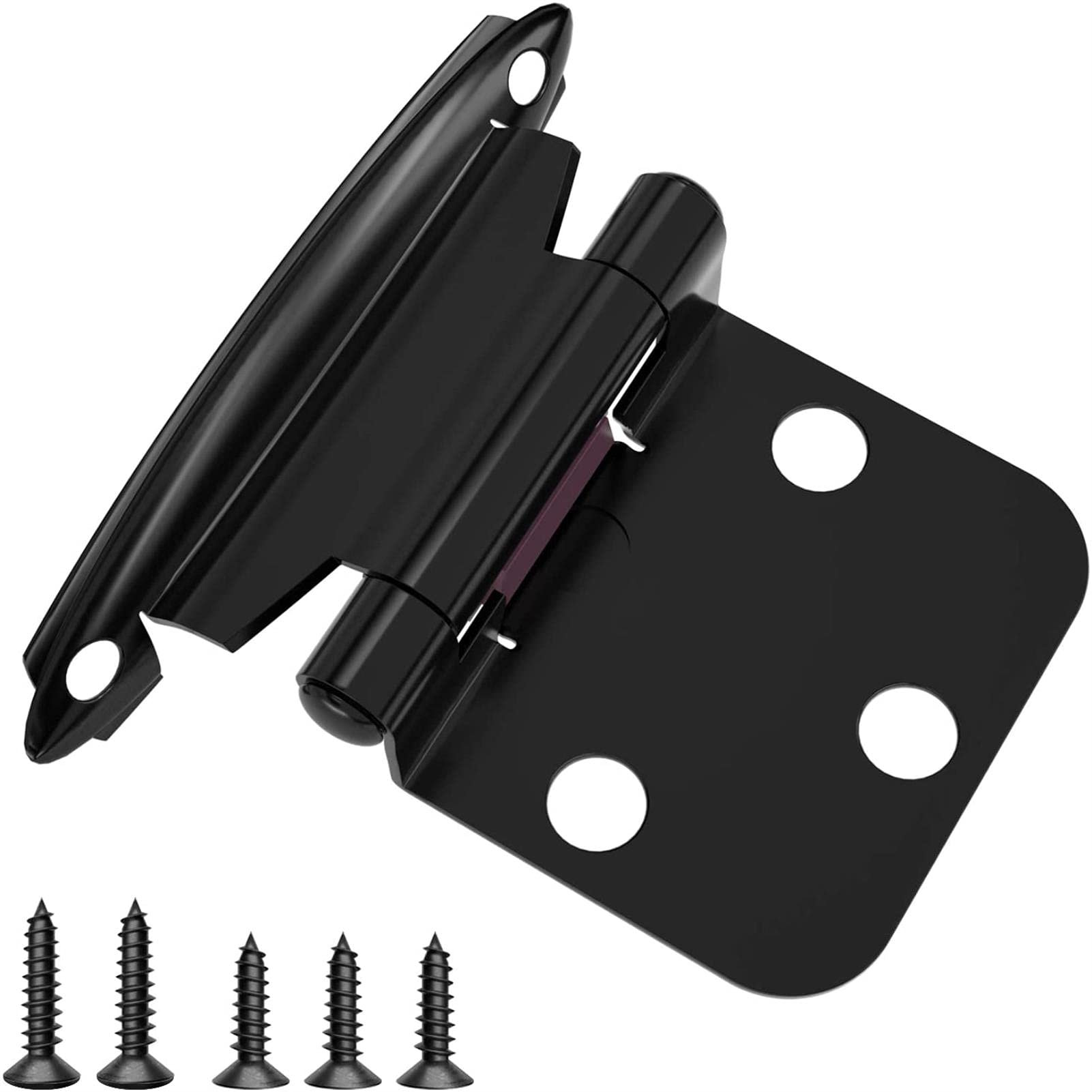 Buy 50 pieces of cabinet door hinges, cladding cabinet hinges, kitchen cabinet hinges, black ...