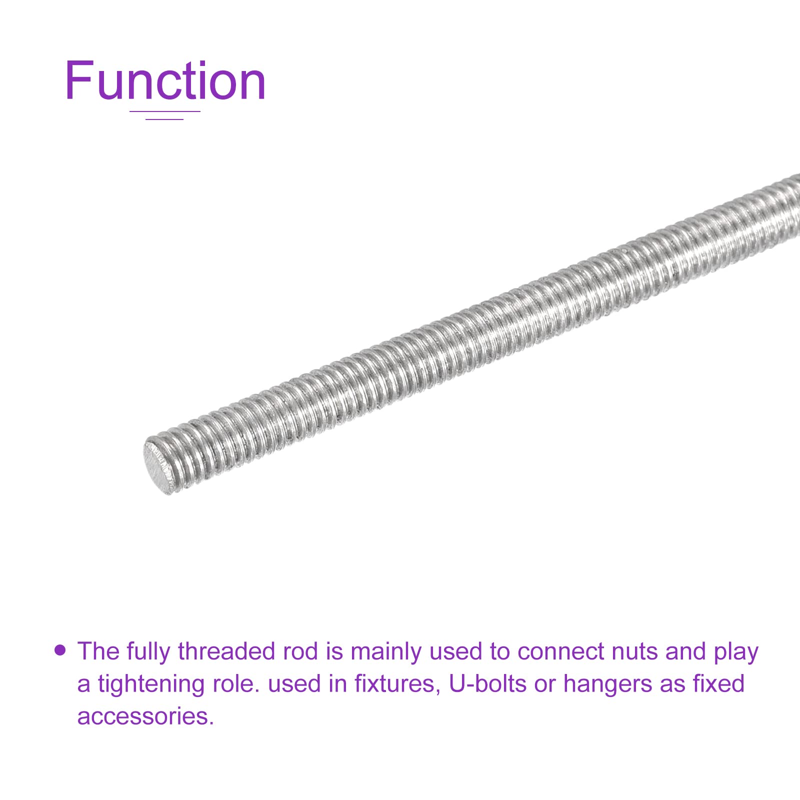 Snapklik.com : 10 Pack M4 X 110mm Fully Threaded Rod 304 Stainless ...