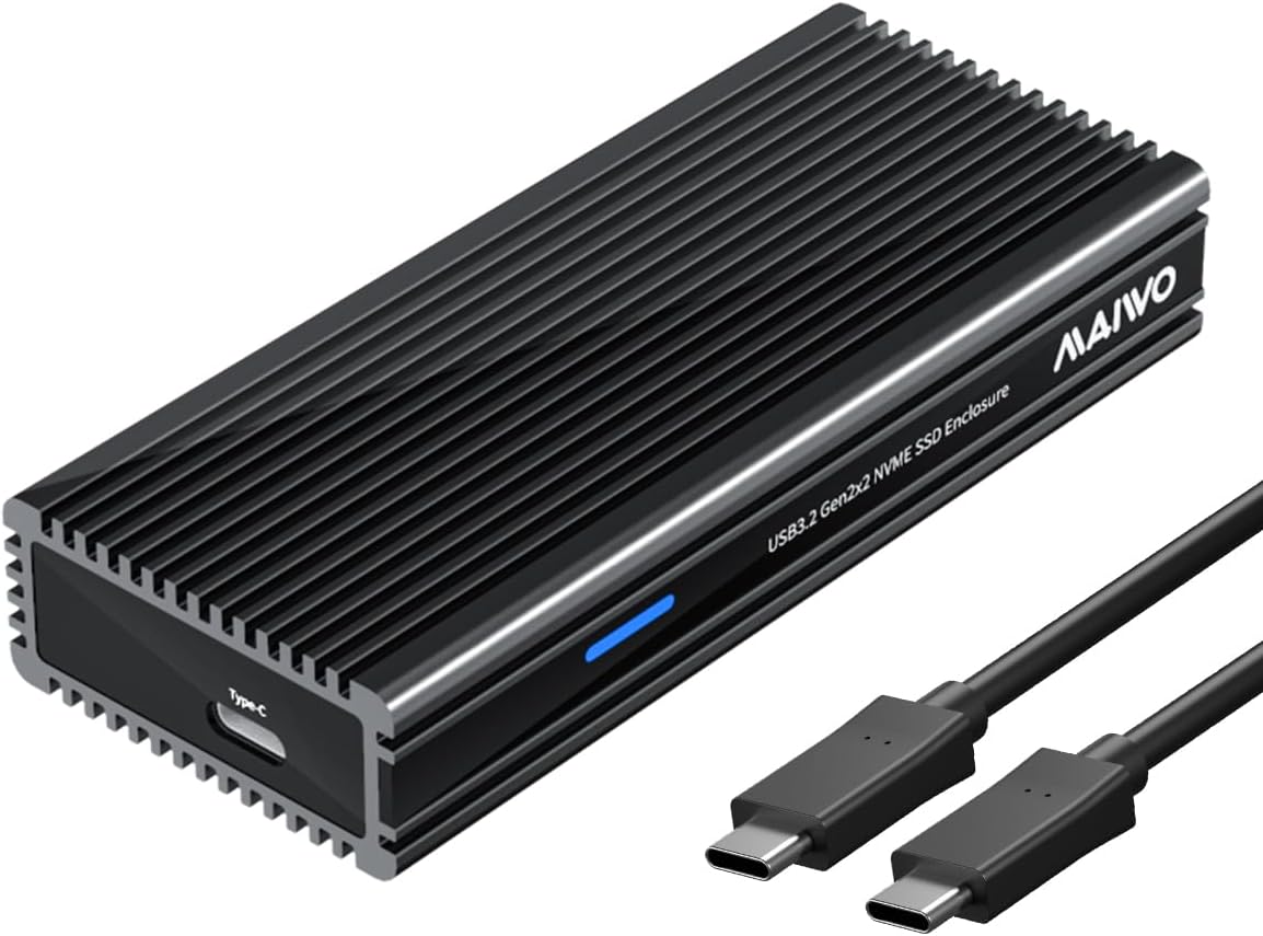 MAIWO 20Gbps M.2 NVMe SSD Enclosure USB 3.2 GEN2x2 Type-C to PCIe NVMe ...