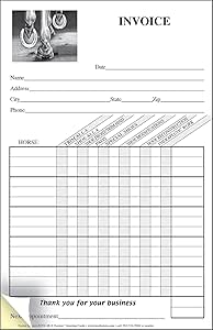 Amazon.com : Horse Legs Logo Farriers Two-Part Carbonless Itemized ...