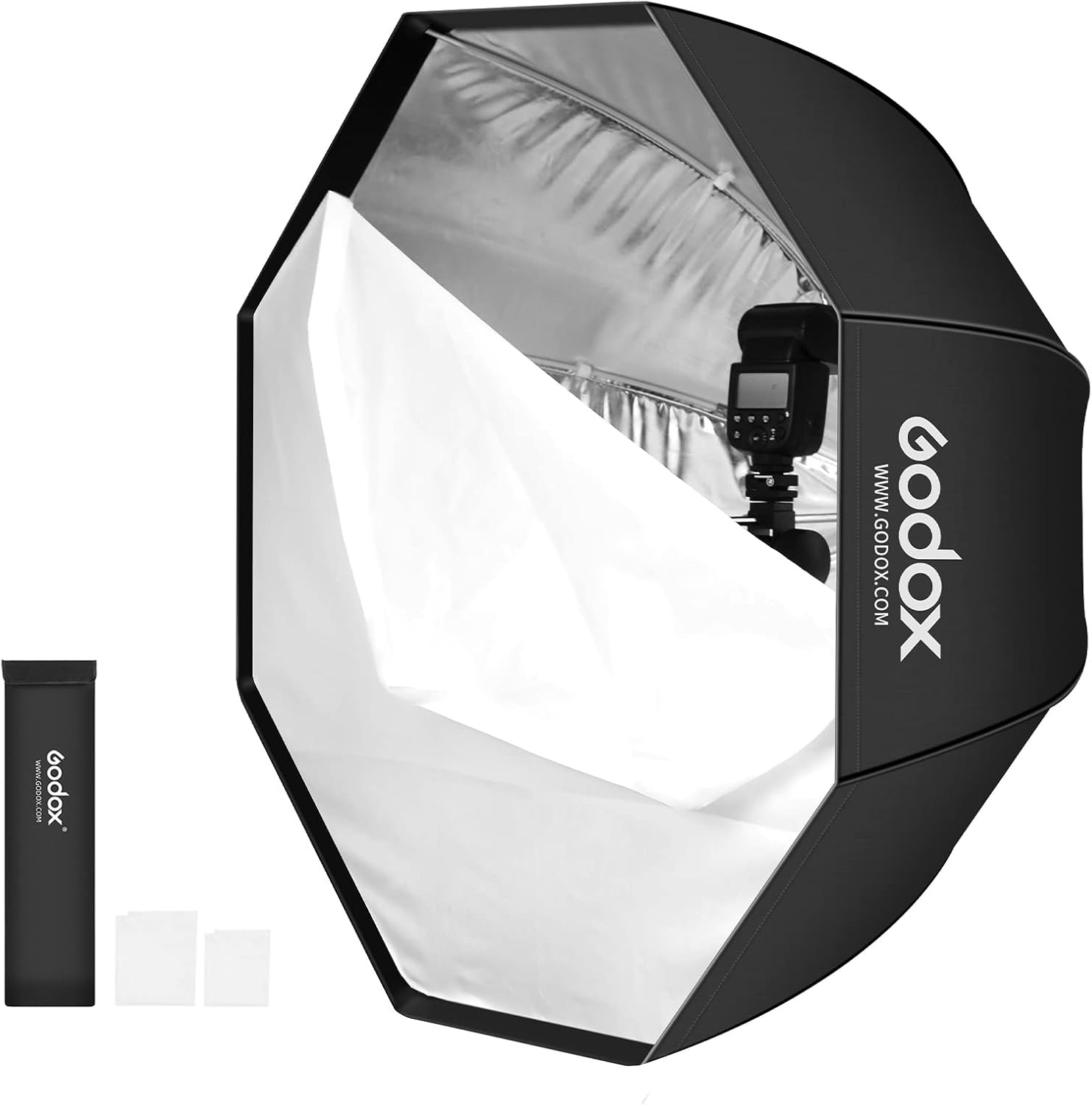 Amazon.com : Godox 47.3" / 120cm Octagon Reflective Umbrella Silver ...