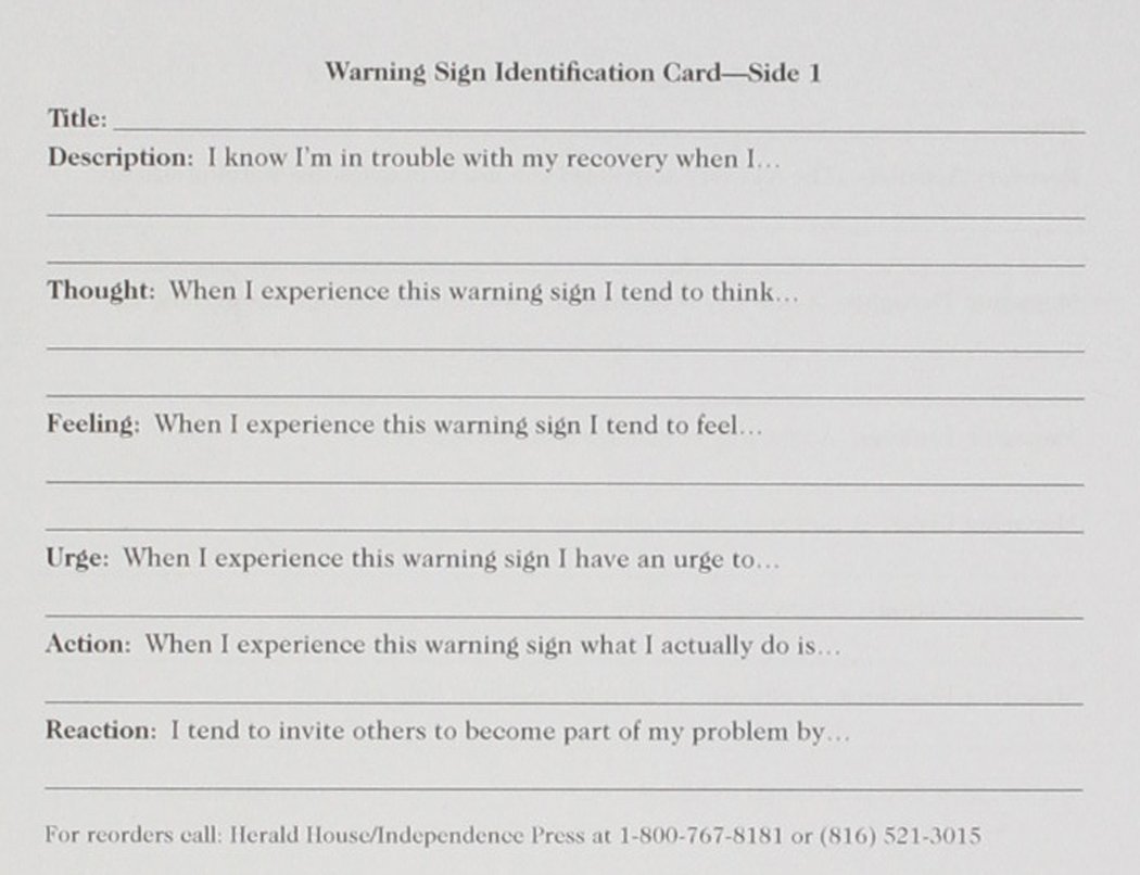 Amazon | Warning Sign Identification Cards | Gorski, Terence | Reference