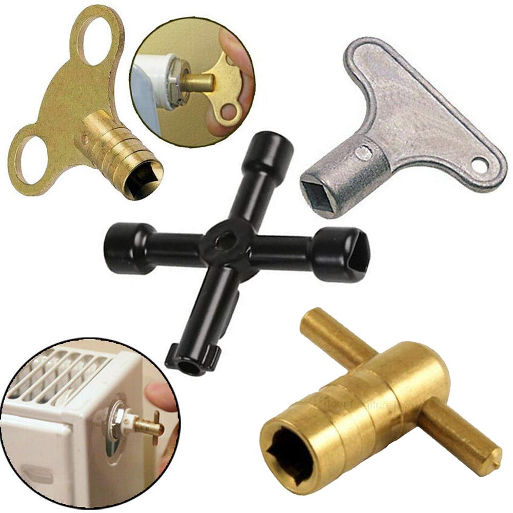 Radiator Plumbing Bleed Bleeding Key Keys Solid Brass/Alloy for Venting ...