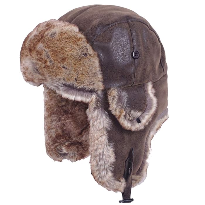 Buy Russian Ushanka Cossack Trooper Trapper Aviator Bomber Hat Fur ...