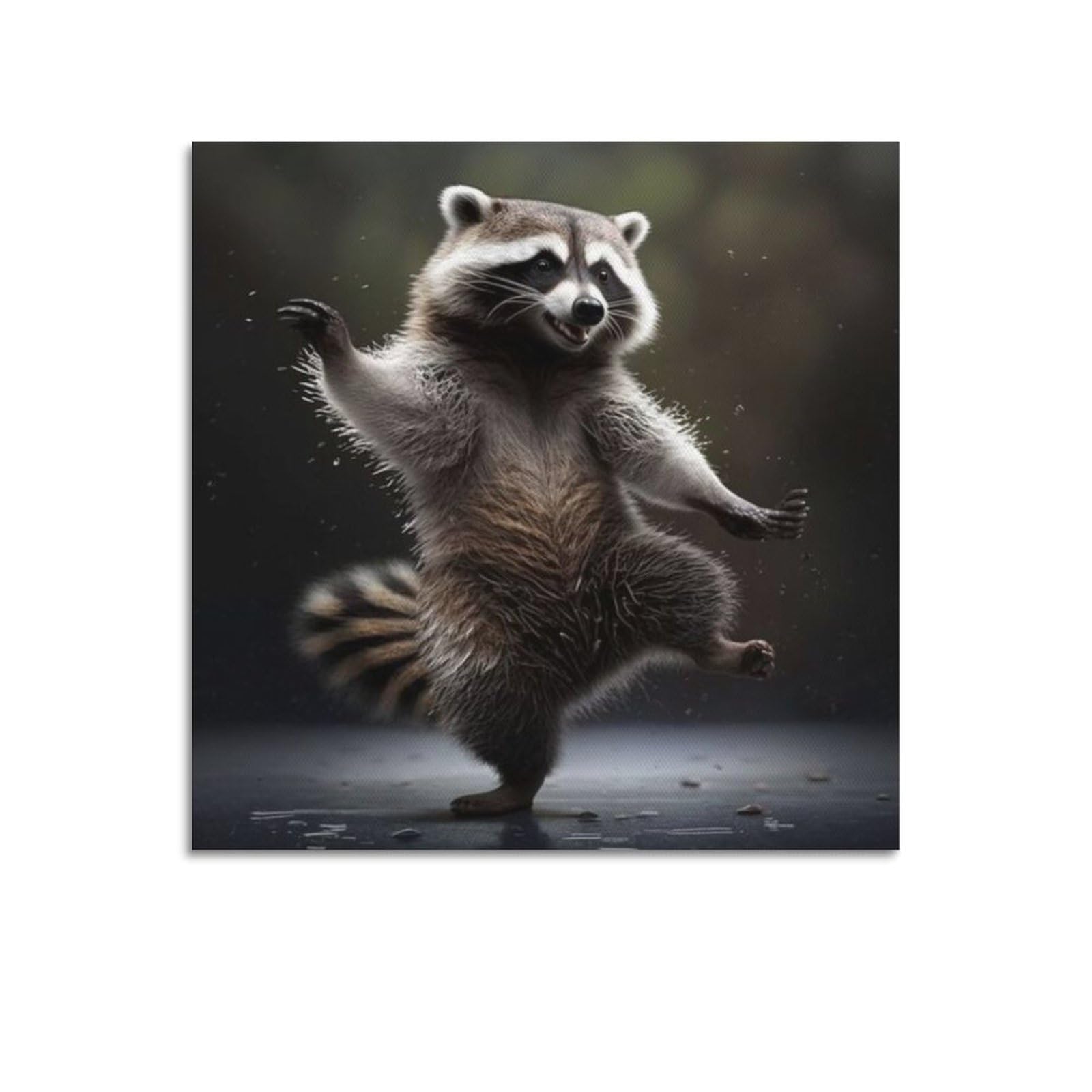 Dancing Racoon Raccoon Dancing Animal Cartoon Sticker Illustration