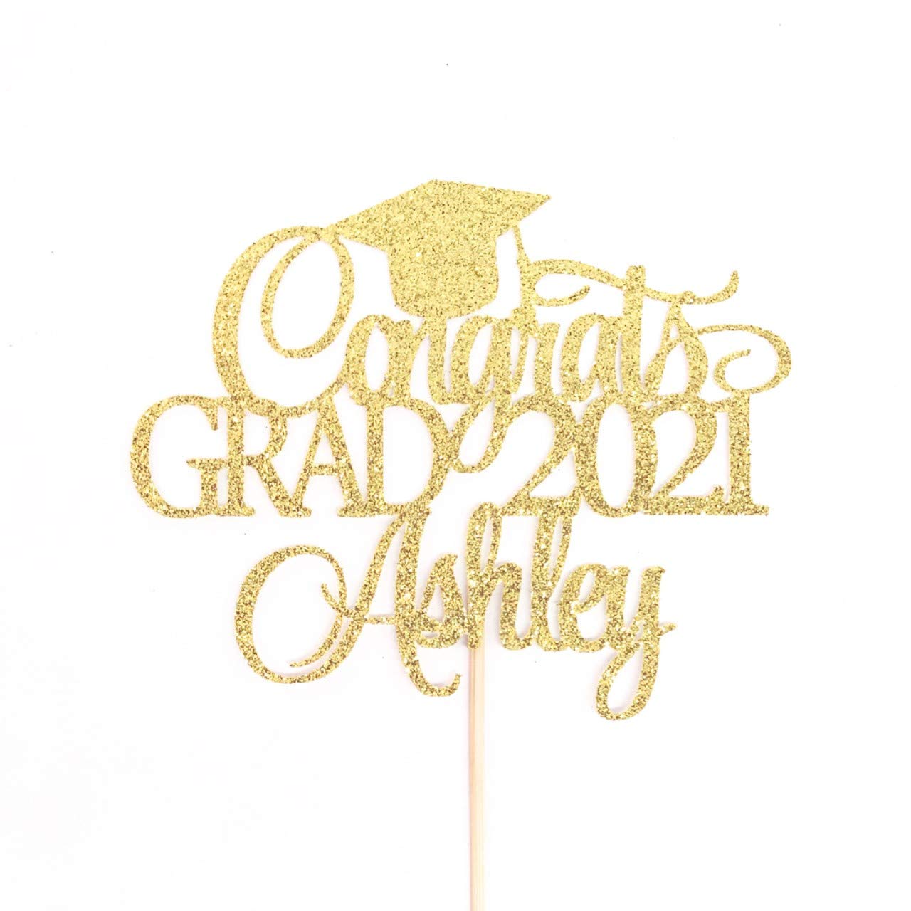 Buy Atelier Elegance ANY NAME Grad 2021 Cake Topper, Graduation Cake ...