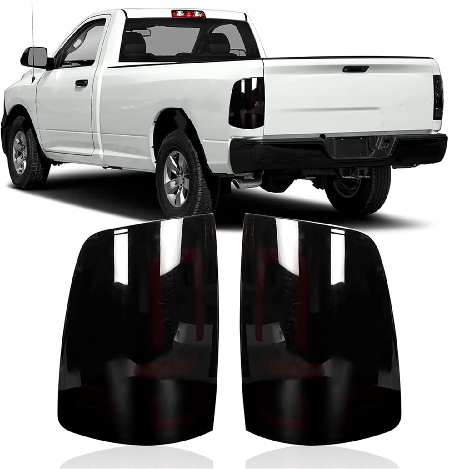 Amazon.com: Silscvtt Black Rear Brake Lamps LED Smoked Tail Lights ...