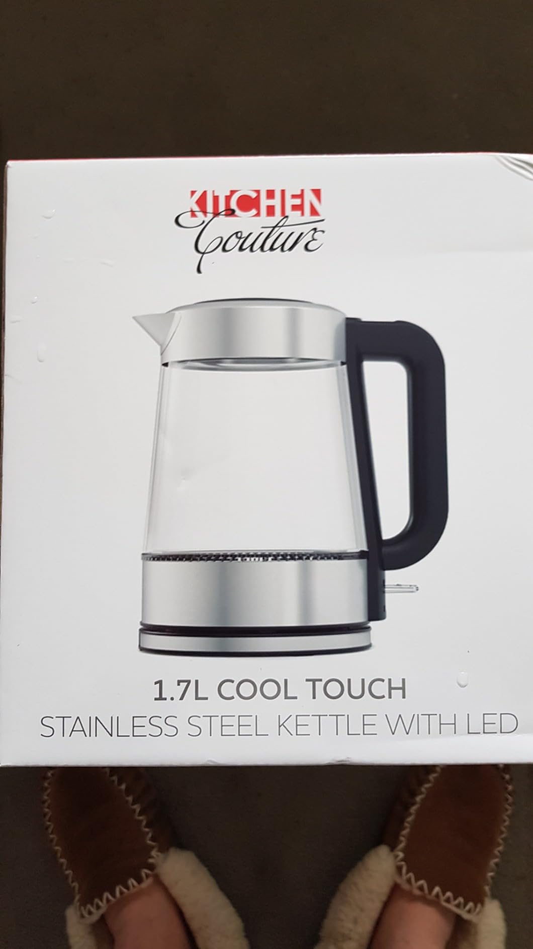 Kitchen Couture Cool-Touch LED Glass Kettle Slimline- Borosilicate ...