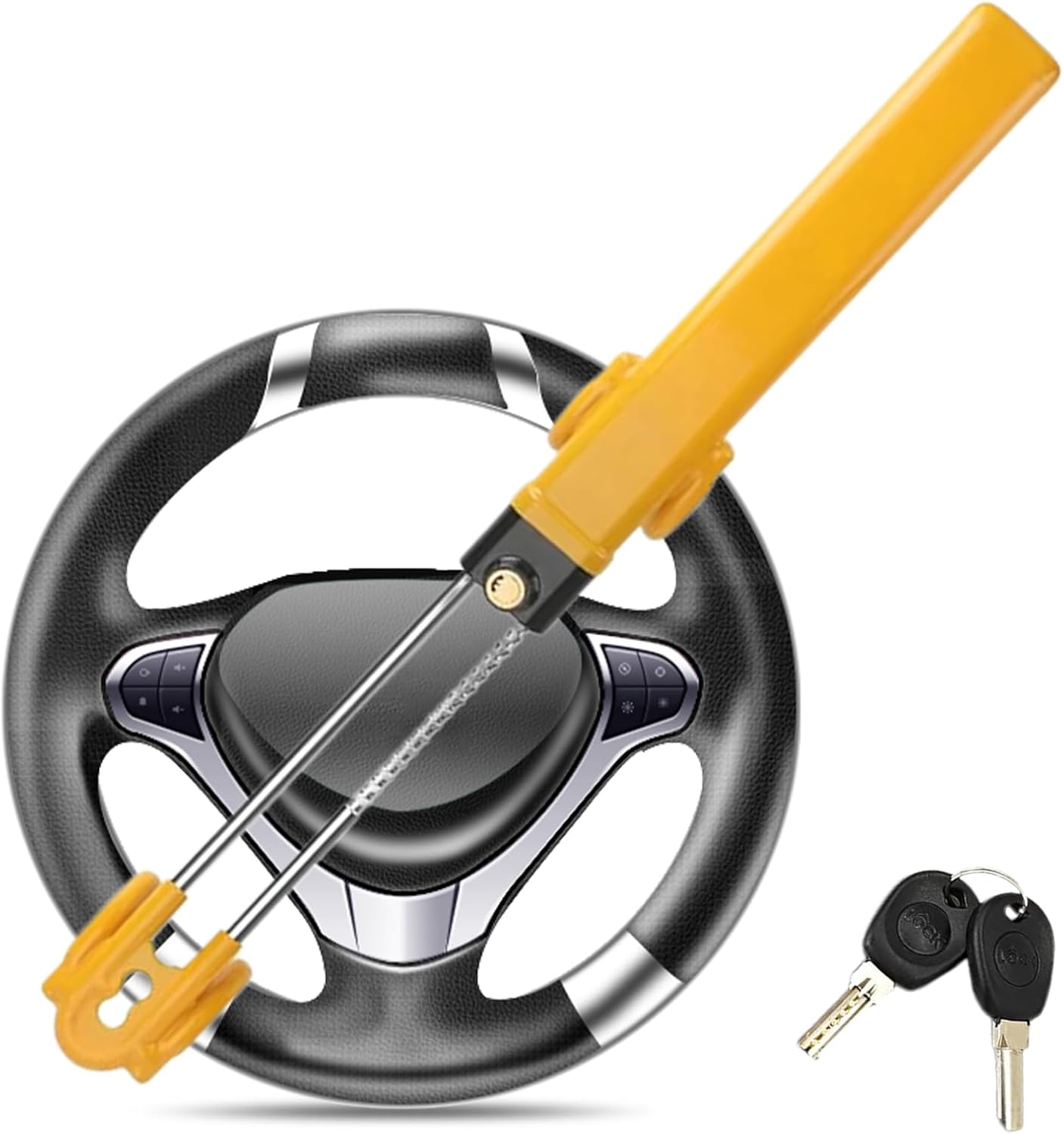 YYAOEMI Steering Wheel Lock Universal Car Anti Theft Steer Locks High ...
