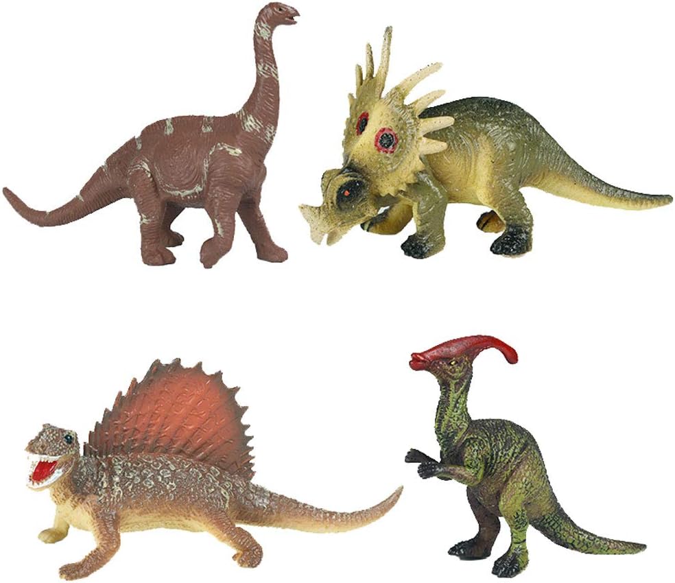 Amazon.com: Flormoon Animal Figures 4 pcs Realistic Plastic Dinosaur ...