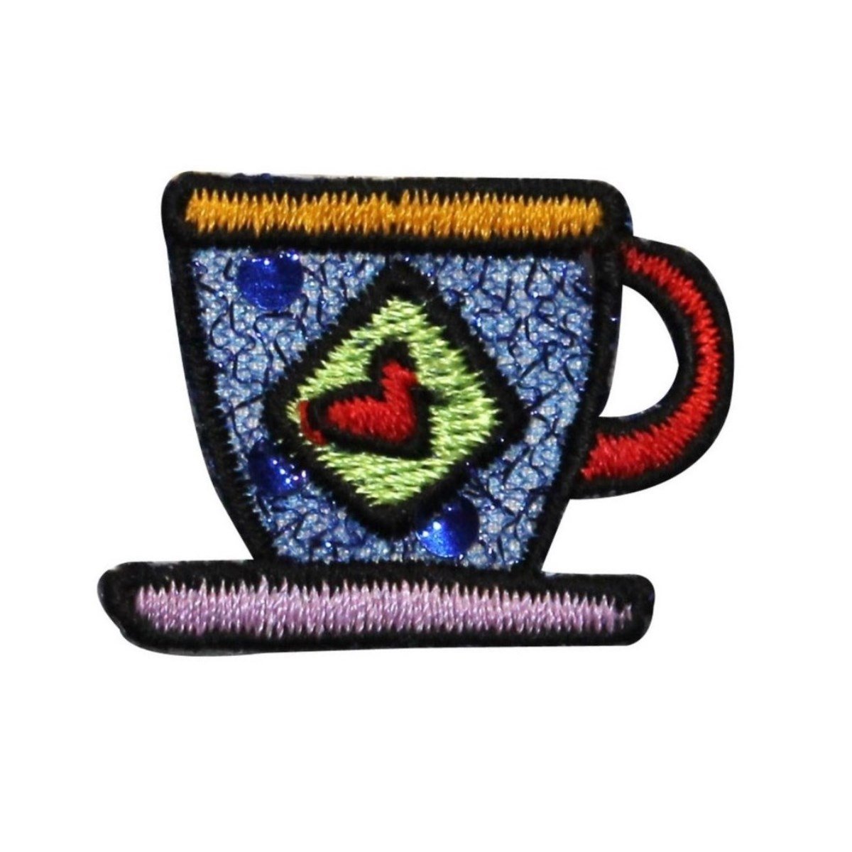 Amazon.com: ID 1273 Fancy Tea Cup Patch Coffee Heart Expresso ...