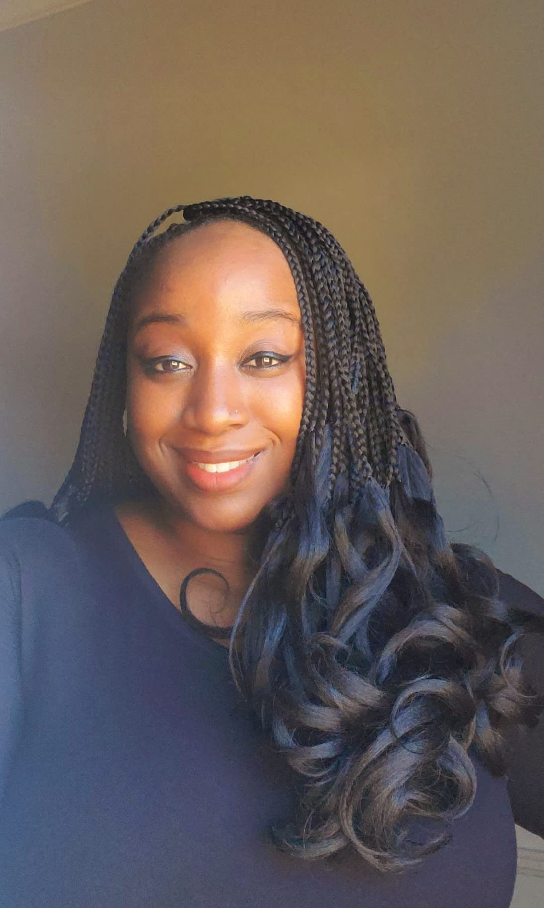 $7/mo - Finance French Curl Crochet Braids 22 Inch 6 Packs Goddess Box ...