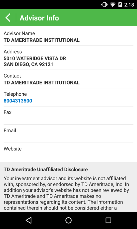 TD Ameritrade Advisor Client - App on Amazon Appstore