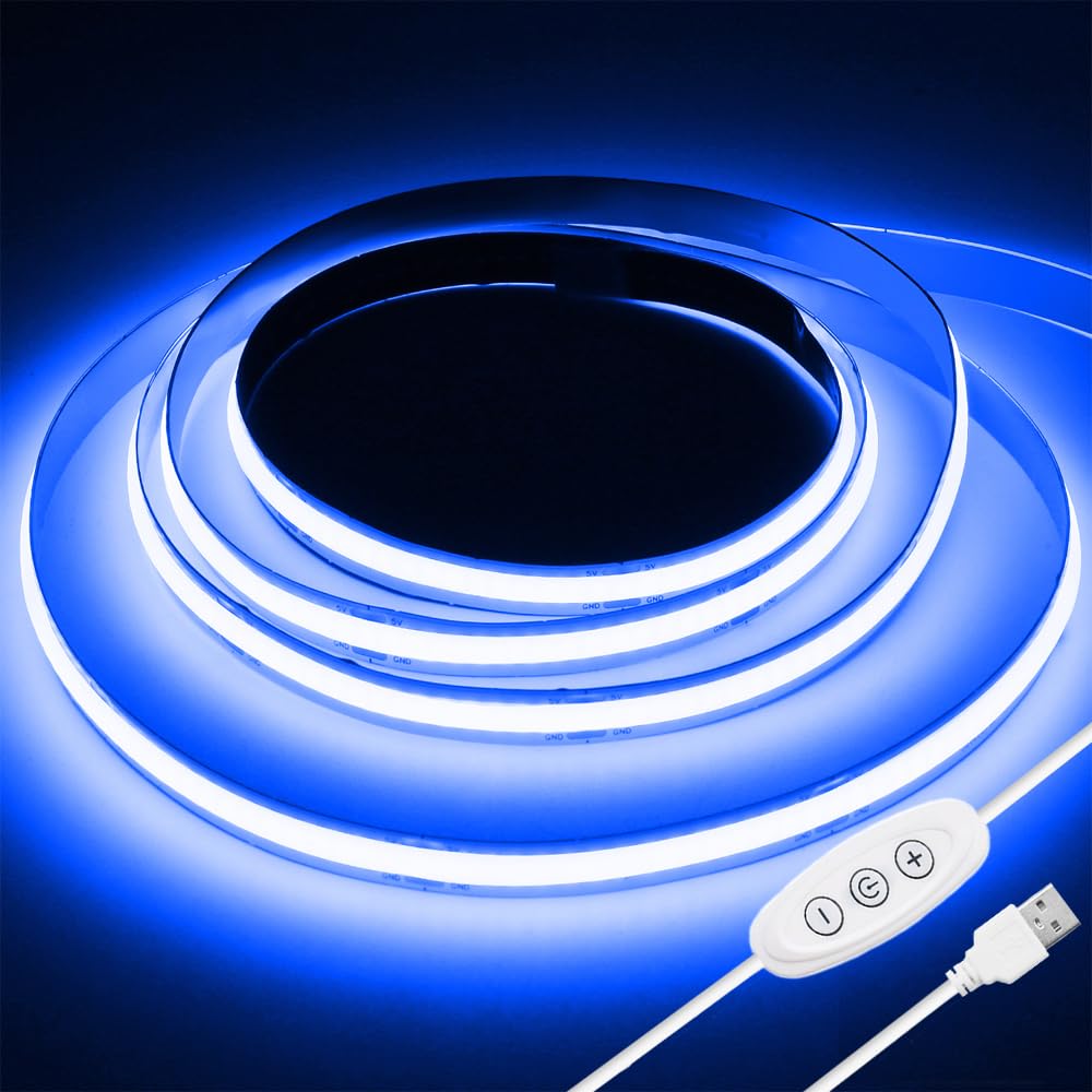 Amazon.com: Smacen USB Powered COB Led Strip Lights, 6.56Ft Battery ...