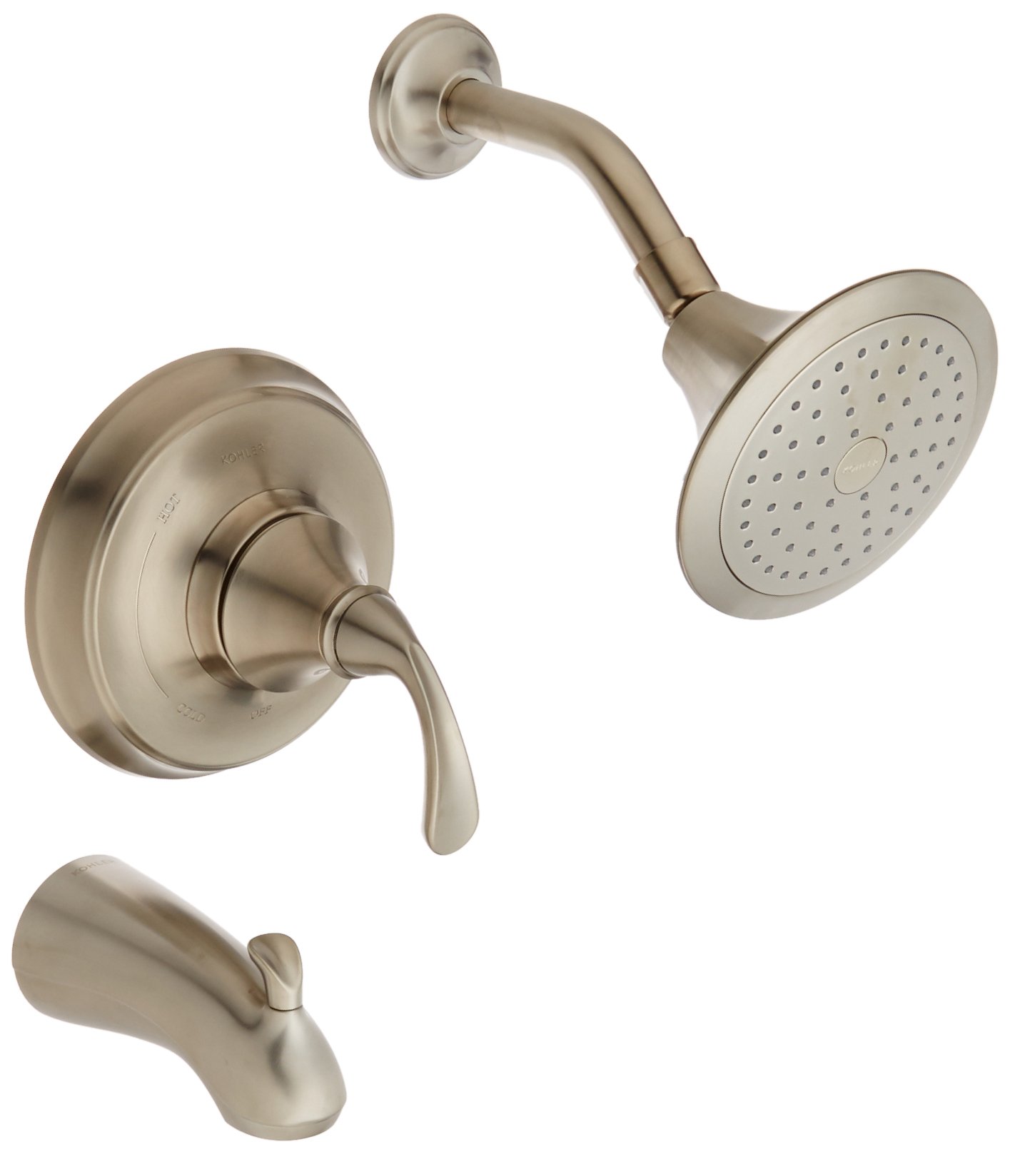 Kohler TS10275-4-BN Forte Sculpted Rite-Temp® Bath & Shower Valve Trim ...