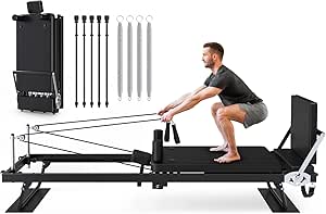 Amazon.com : TRYSEN 91.3" Foldable Pilates Reformer Machine with Jump ...