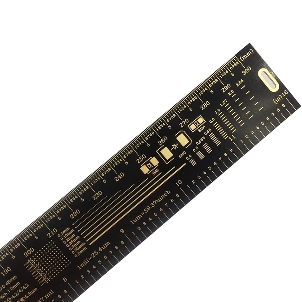 Snapklik.com : 1Pcs 12inch/30cm Multifunctional PCB Ruler Measuring ...