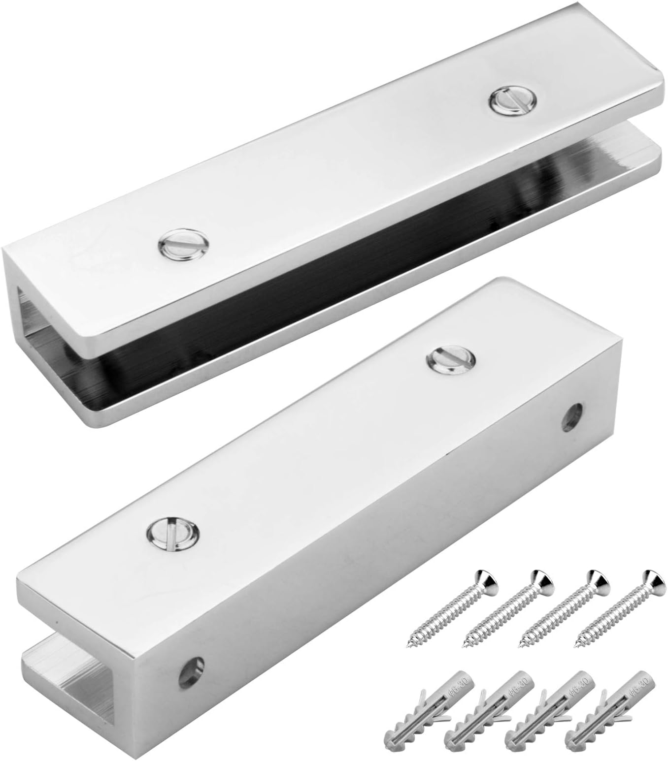 LukLoy Fixed Glass Shower Panel Glass to Wall Support Bar, Frameless ...