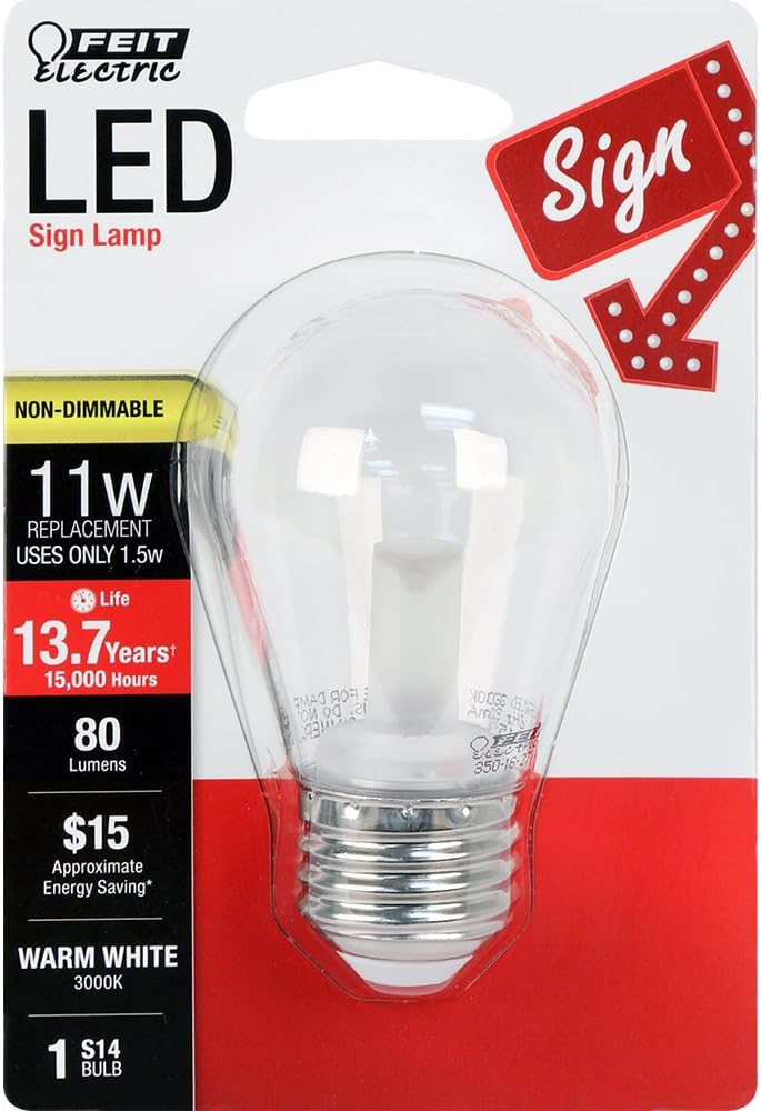 Feit Electric CTF40/10KLED/3 Non-Dimmable Led Bulb, 40 W, 120 Vac, 300 ...