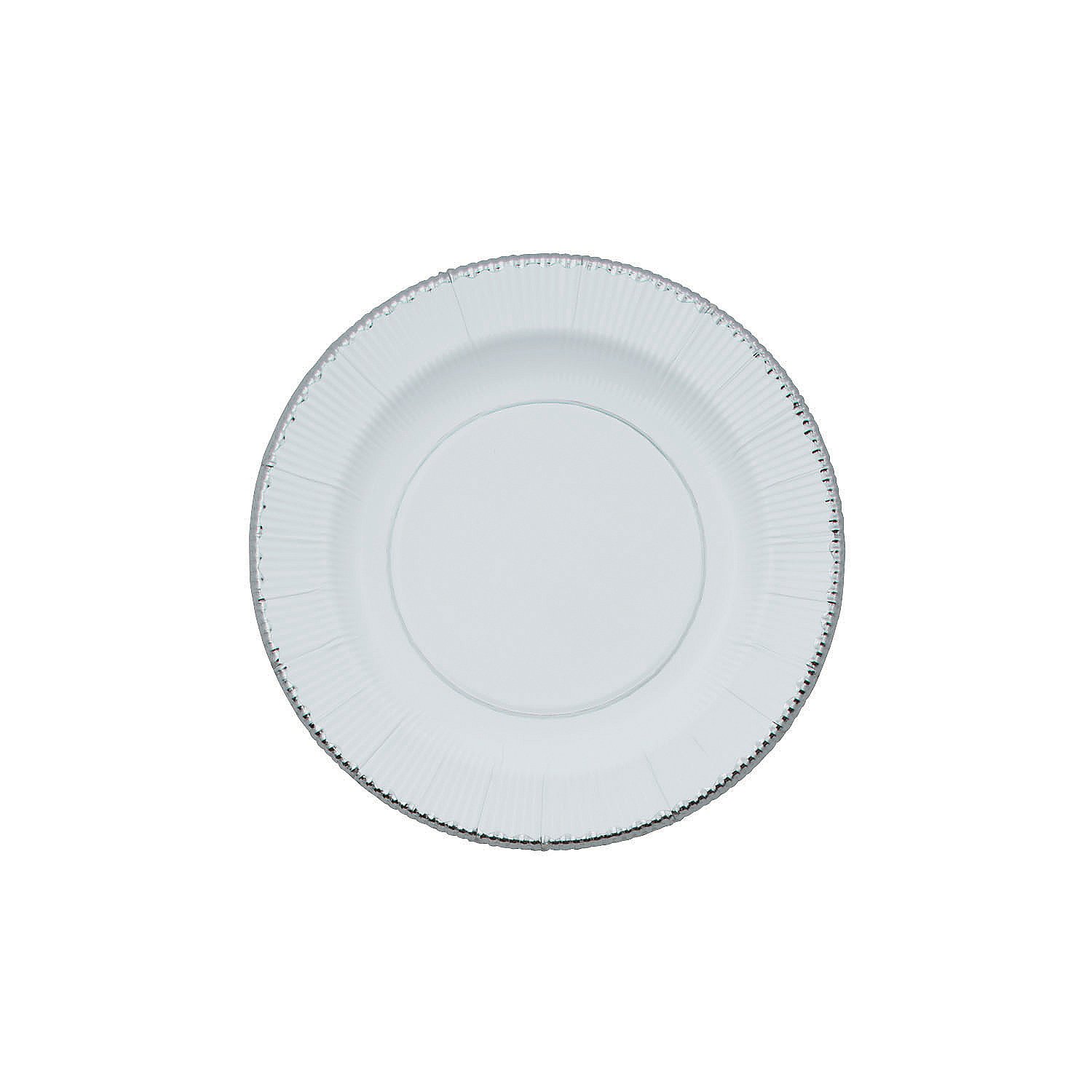 Amazon.com: Fun Express Silver Rim Plastic Plates -7.5inch Silver ...