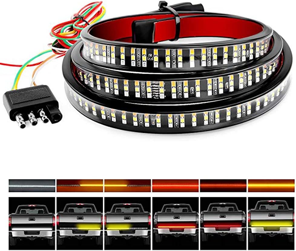 Y-YAO 60in LED Truck Tail Light,3-Row Waterproof LED Truck Tailgate ...