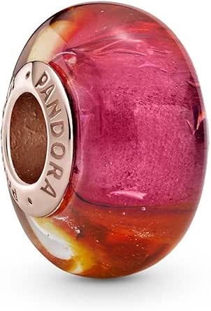 Amazon | PANDORA きらめく夕焼けムラーノガラスチャーム パンドラローズ - 789440C00, 金属 | チャーム 通販