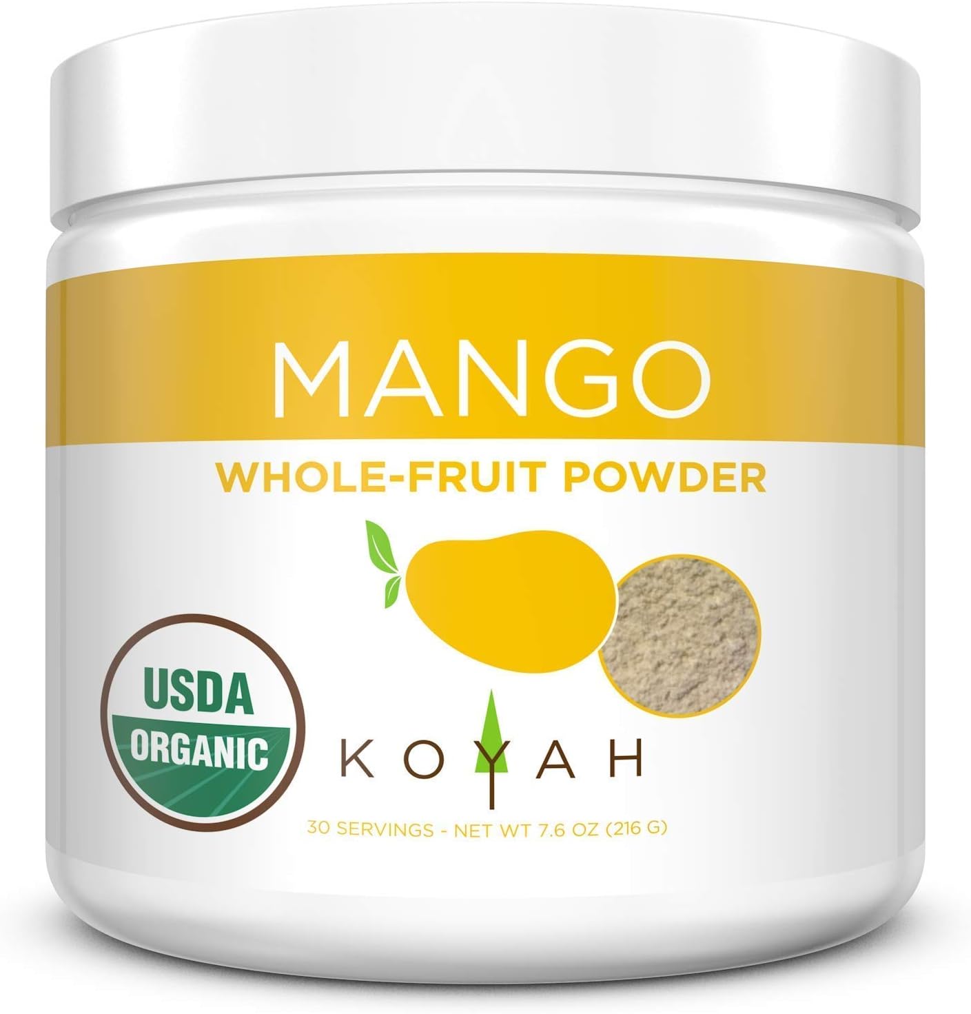 Amazon.com: KOYAH - Organic Freeze-dried Mango Powder (1 Scoop = 1/4 ...
