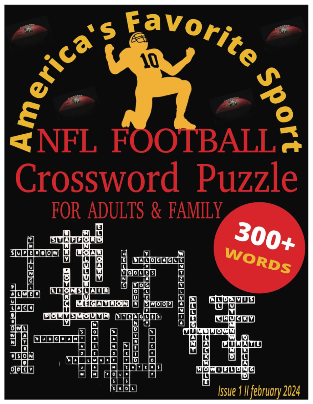 Amazon.com: AMERICA'S FAVORITE SPORT NFL FOOTBALL CROSSWORD PUZZLE FOR ...