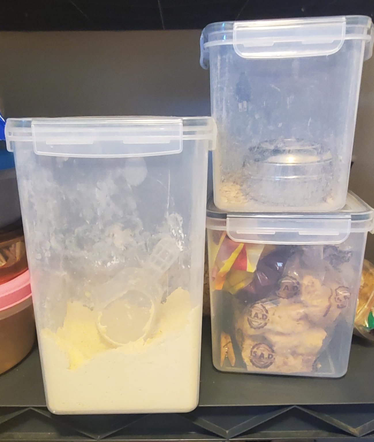 Amazon.com: GiFBERA Flour and Sugar Containers with Lids 10 Pack ...