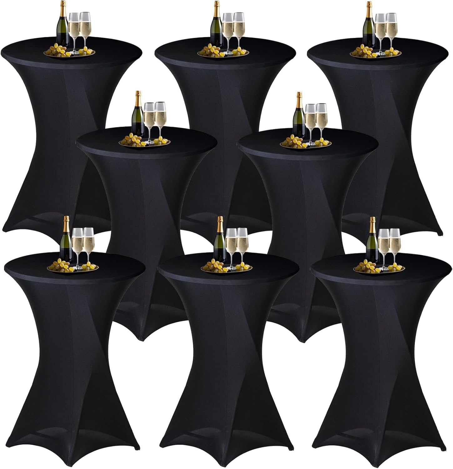Amazon.com: Zrlljp 8 Pack 32x43 Inch Spandex Cocktail Table Covers ...