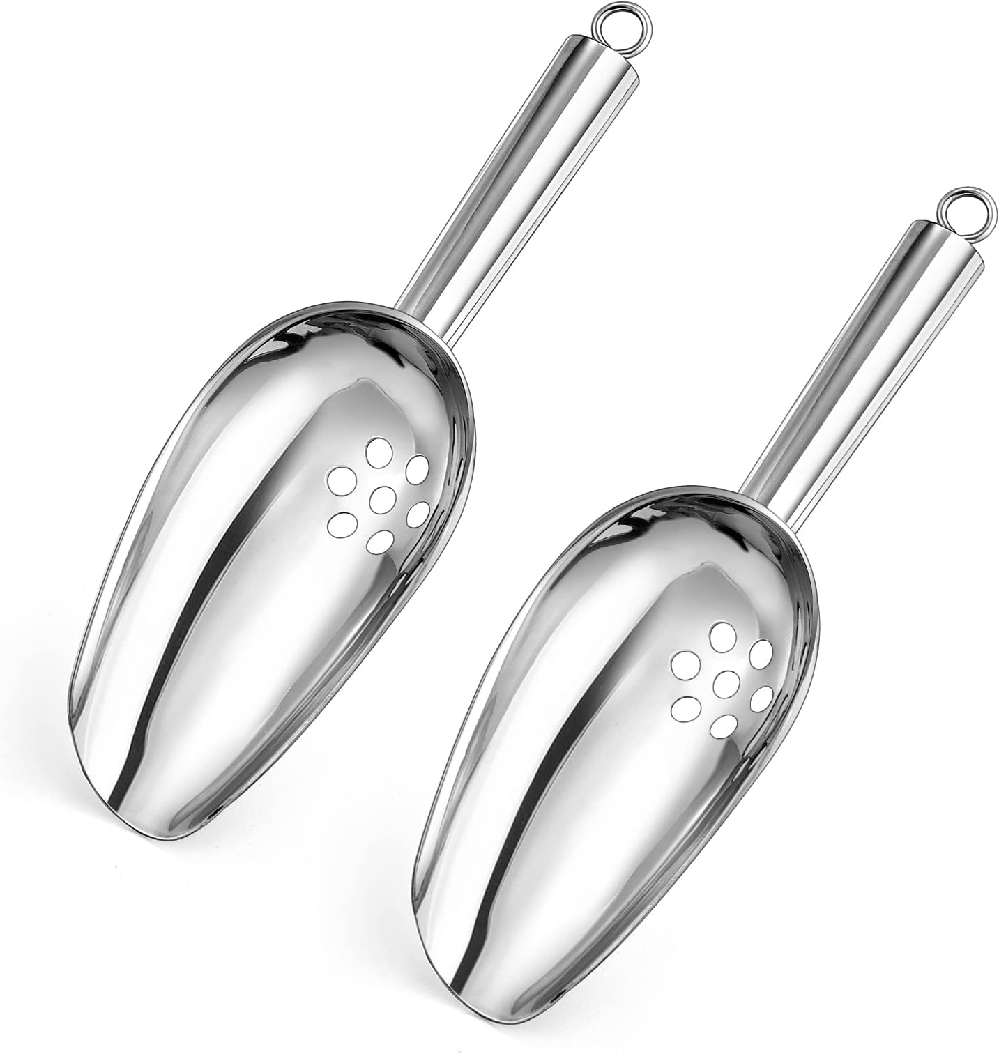 Amazon.com: 6OZ Ice Scoop with Drain Holes, P&P CHEF Small Stainless ...